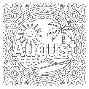 Months of the Year Coloring Pages: Seasonal Designs (digital Download ...