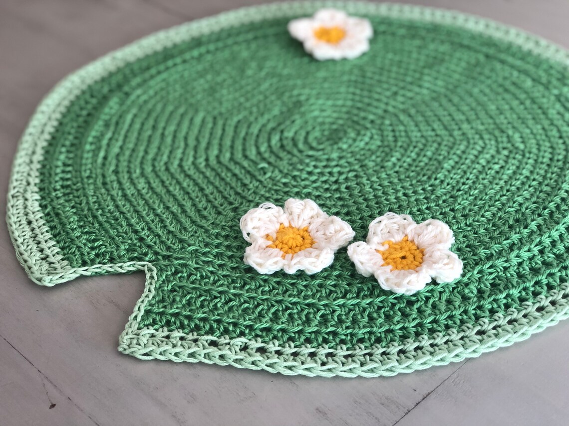 Handmade Lily Pad Newborn Crochet Blanket With Flowers - Etsy