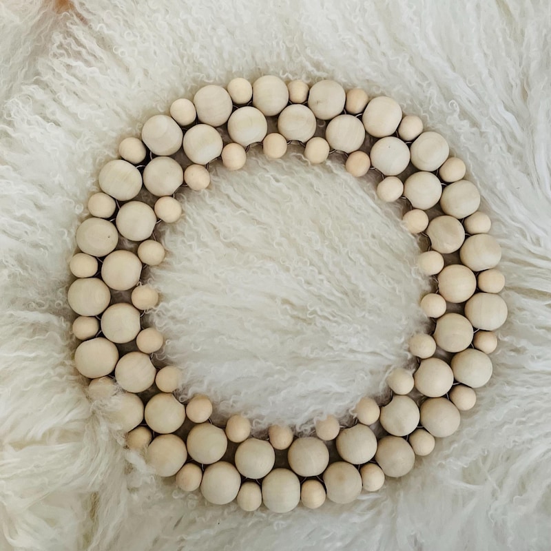 Wood Bead Wreath - Etsy