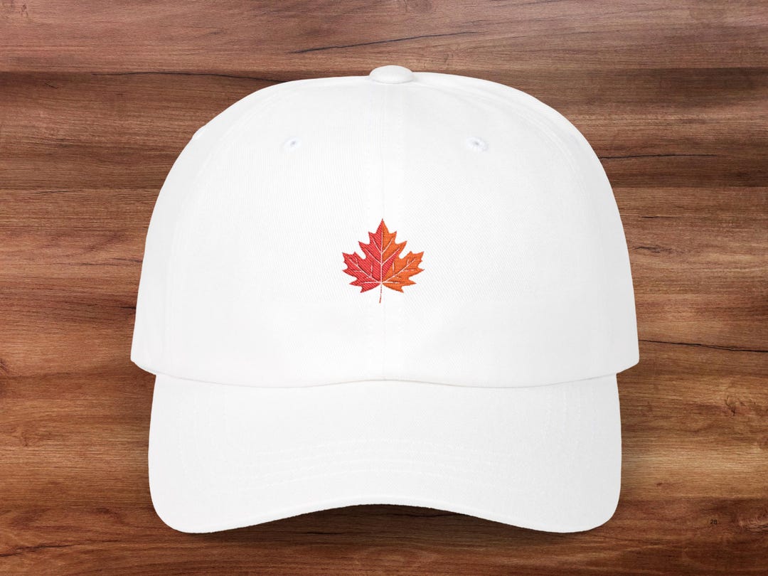 Embroidered Maple Leaf Hat, Autumn Attire, Fall Leaf Hat, Foliage Lover ...