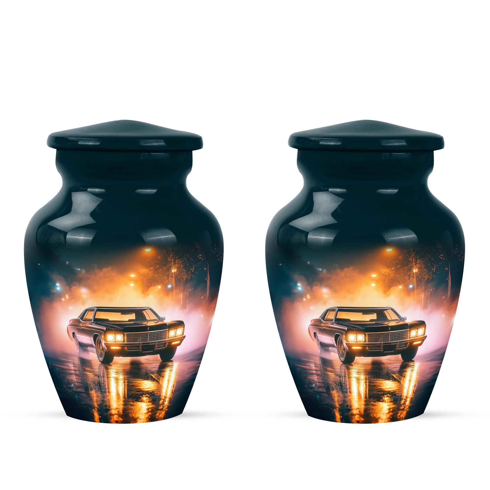 Personalized Muscle Car Cremation Urn, Vintage Vehicle Memorial Tribute ...