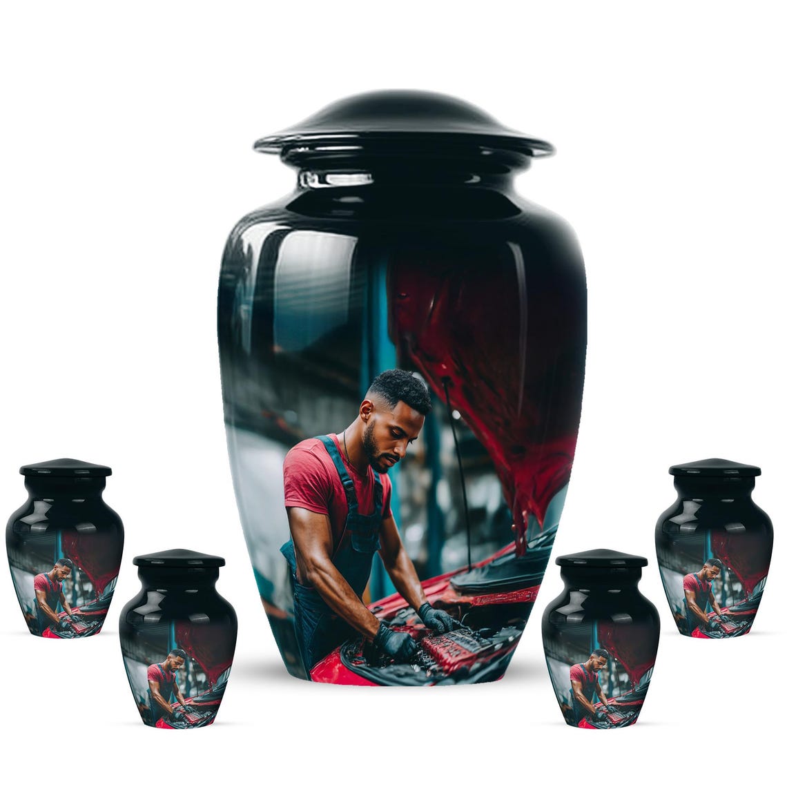 Custom Car Mechanic Photo Urn, Personalized Cremation Urn - Etsy