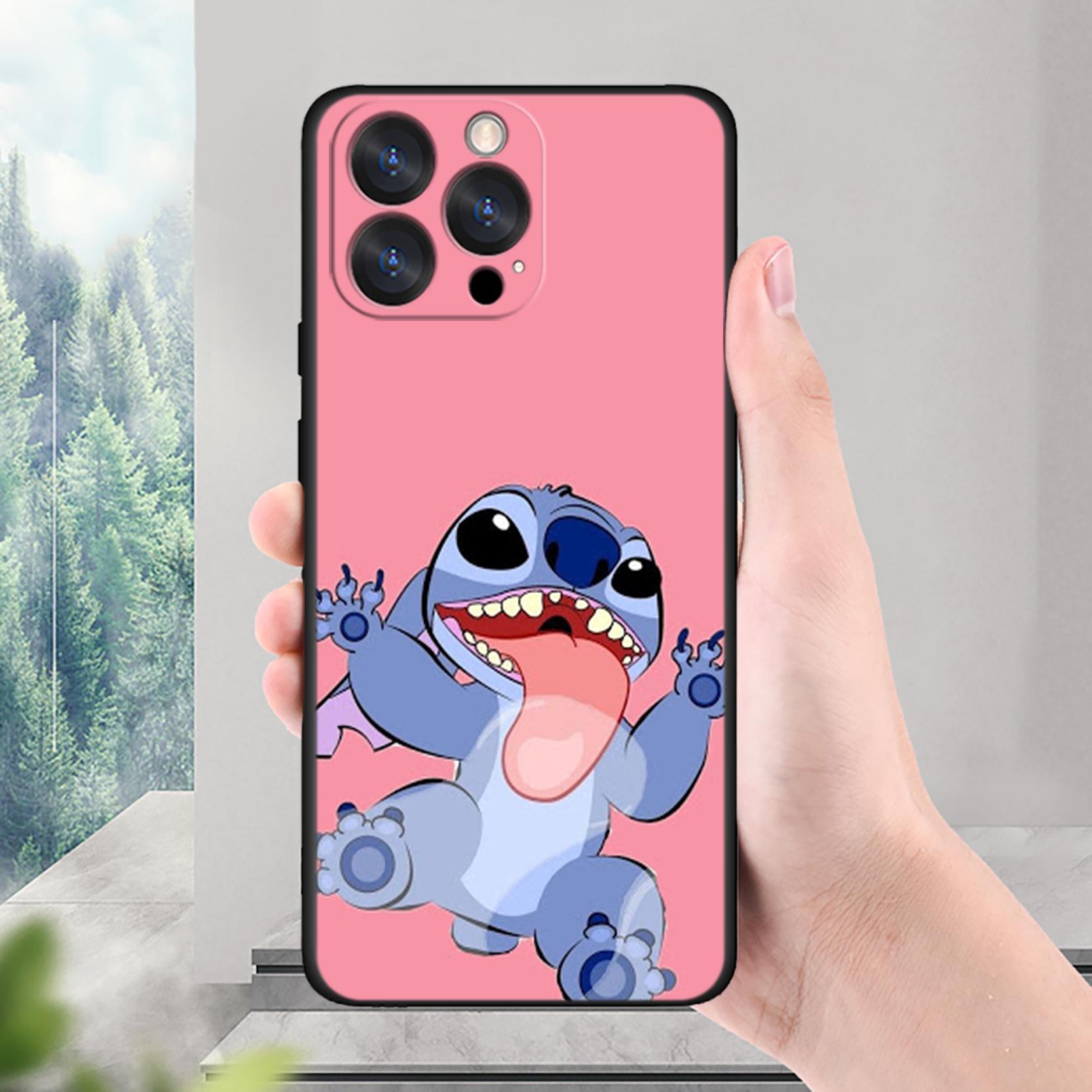 Stitch Disney Cartoon ~ Cute Blue Alien Custom Protective Phone Case ...