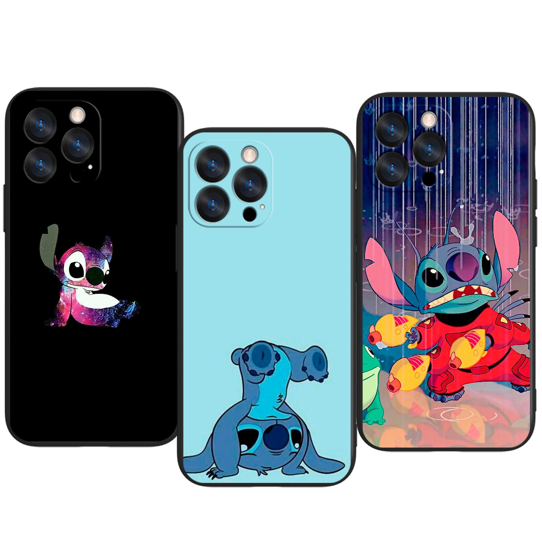 Stitch Disney Cartoon ~ Cute Blue Alien Custom Protective Phone Case ...