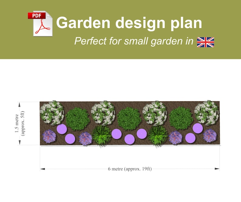 Small Garden Plan – Planting Design Idea – Ornamental Layout – Fence ...