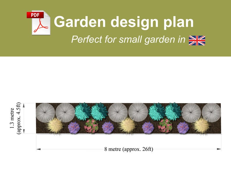 Small Garden Plan – Planting Design Idea – Ornamental Layout – Fence ...