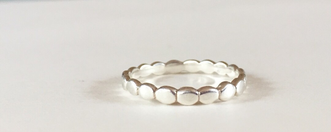 Stacking Silver Dot Ring - Etsy