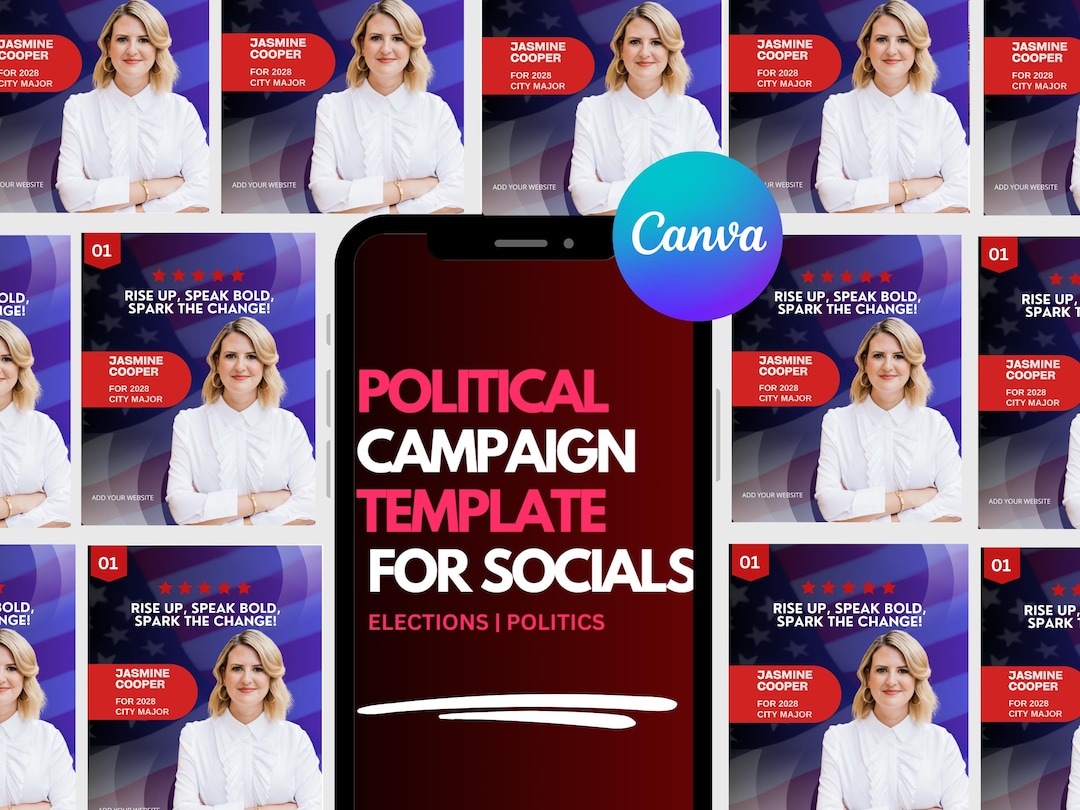 Editable Political Campaign Flyer Template| Canva Election Poster ...