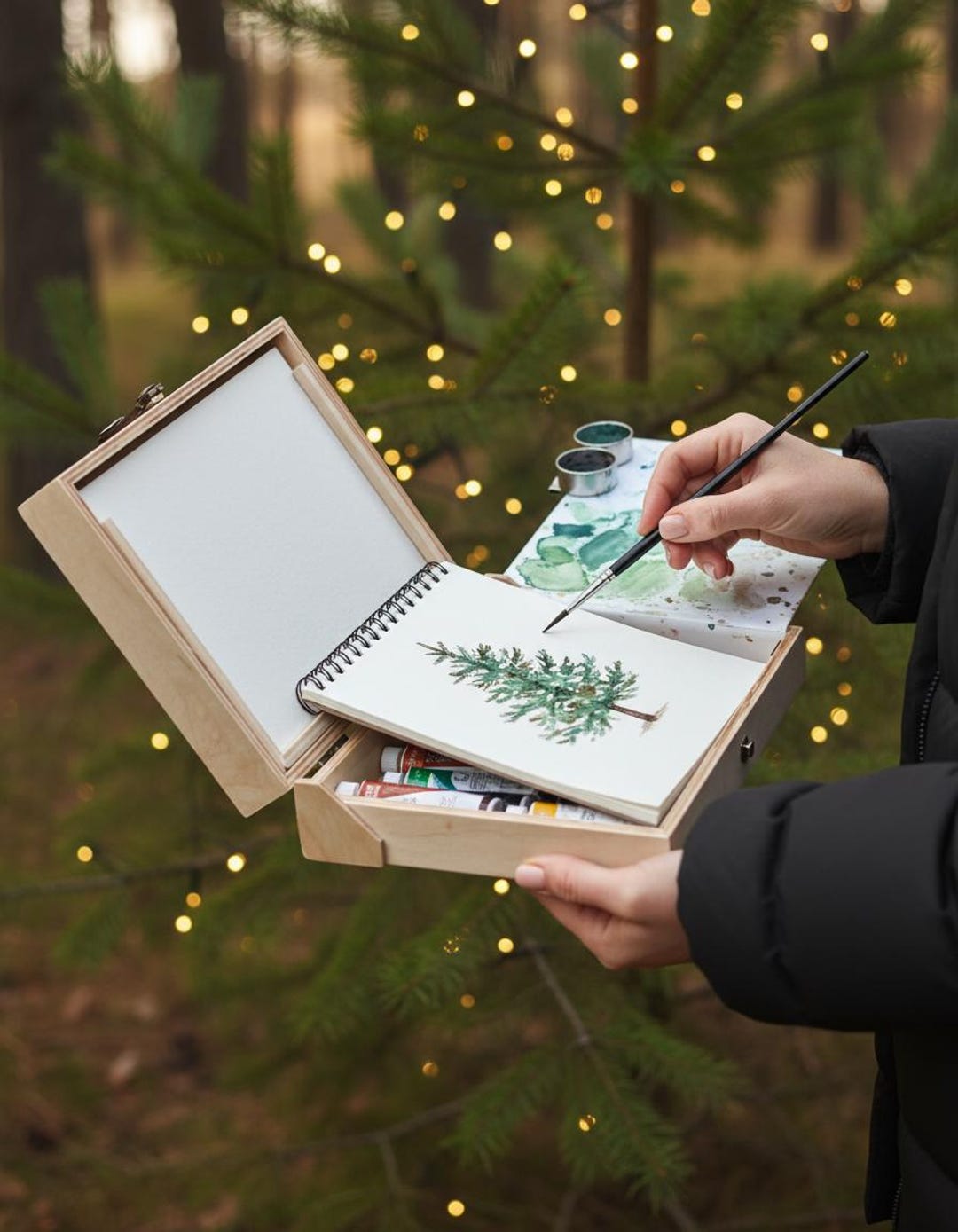 Small Pochade Box for Painting I With a Thumb Hole and Strap - Etsy
