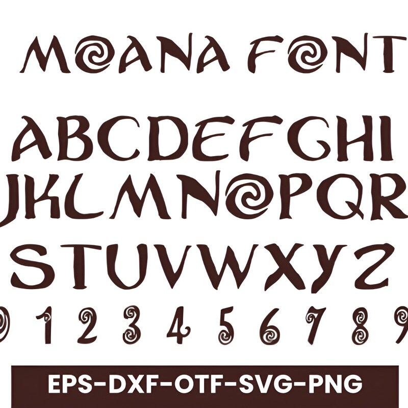 Moana Font Cricut - Etsy