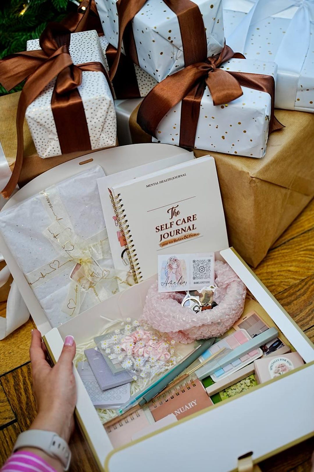 Mindfulness Self-care Gift Box With Reflection Journal, Palo Santo ...