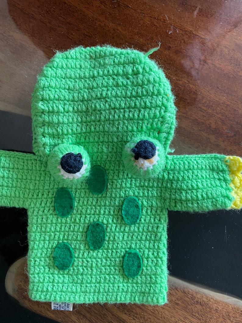 Vintage R. Dakin & Co/san Francisco Knitted Frog Hand Puppet 1970s - Etsy