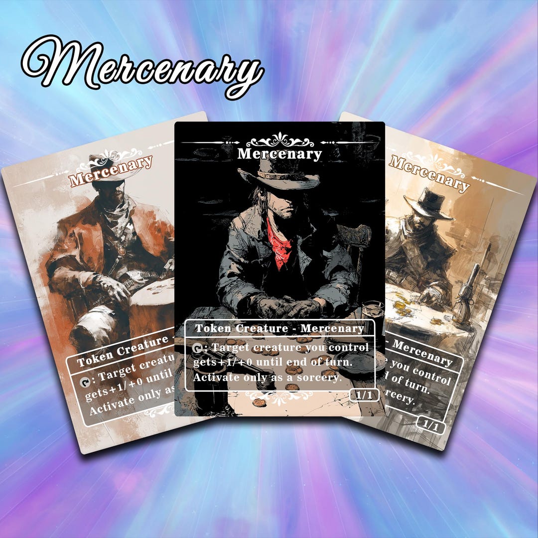 Mercenary Token - Full Art Custom Magic Proxies - Tokens for Your ...