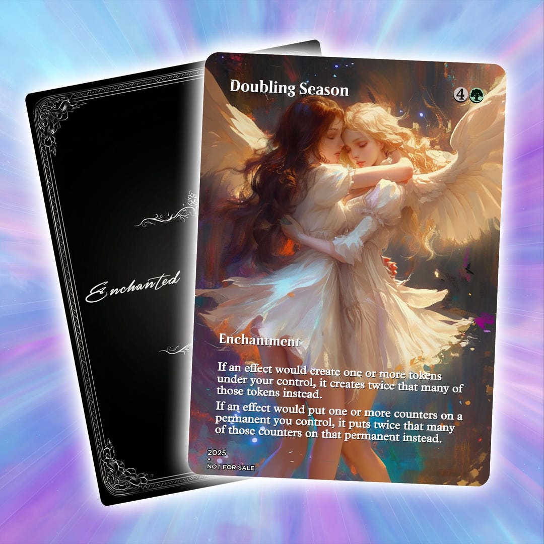 Doubling Season Full Art TCG Card: Custom EDH Commander Game Card ...