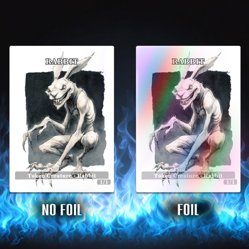 Full Art Rabbit Token Full Art TCG : Custom Magic Card (1/1 Creature ...