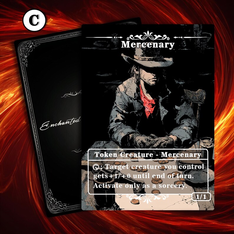 Mercenary Token - Full Art Custom Magic Proxies - Tokens for Your ...