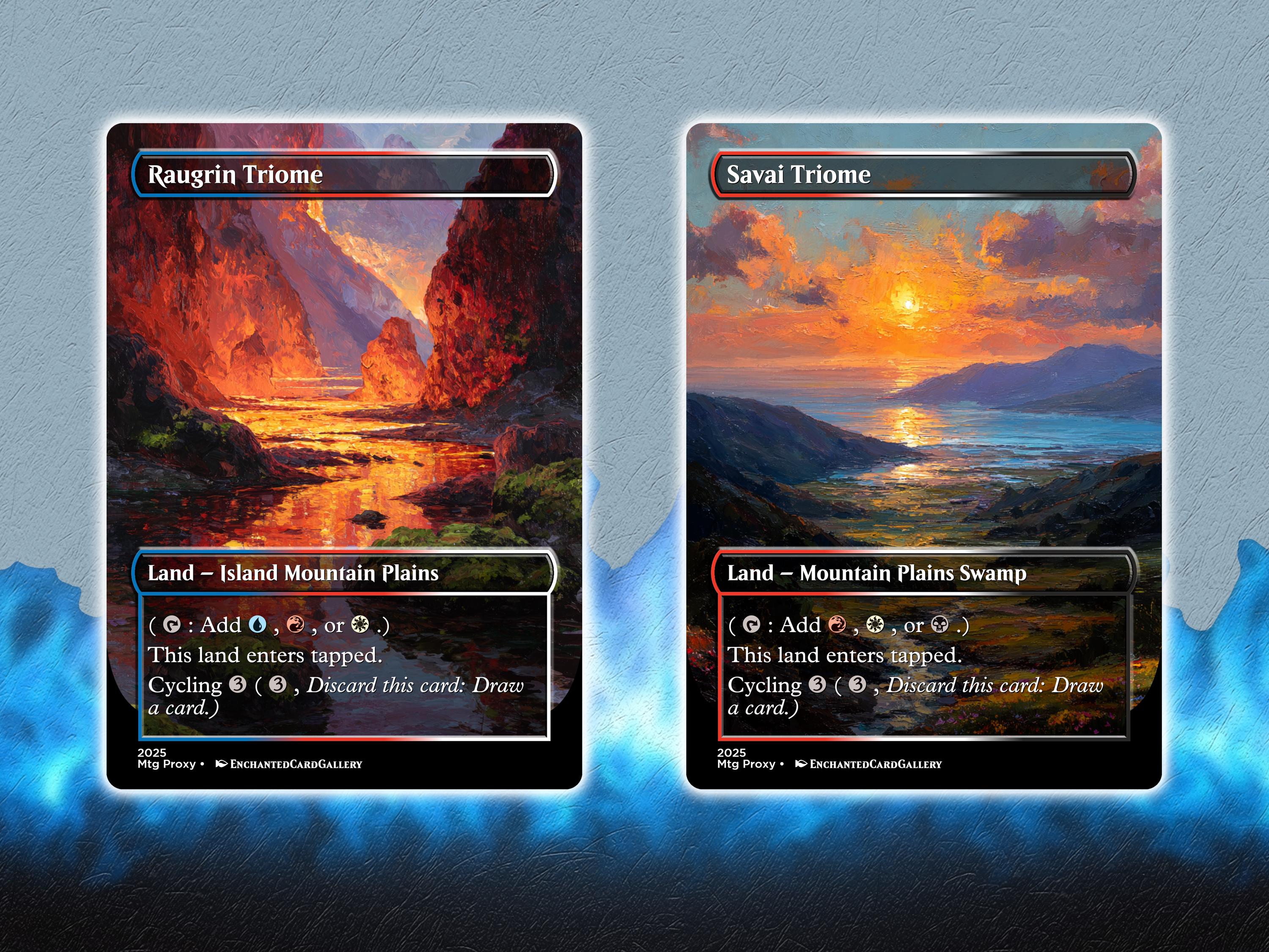 10x Triome Lands - Full Art TCG ,no Foil/foil/broken Glass,full Art TCG ...