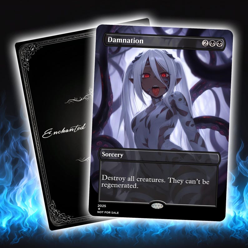 Damnation Custom Full Art TCG Card for EDH Commanders, Token for Mtg - Etsy