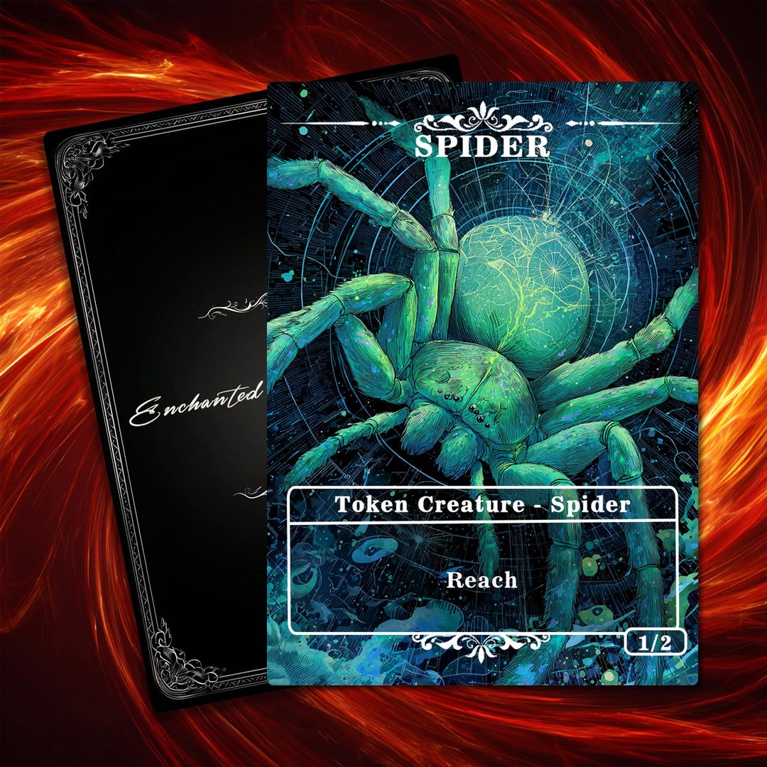 Full Art Spider Token: Custom Full Art TCG for Magic Decks, Token for ...
