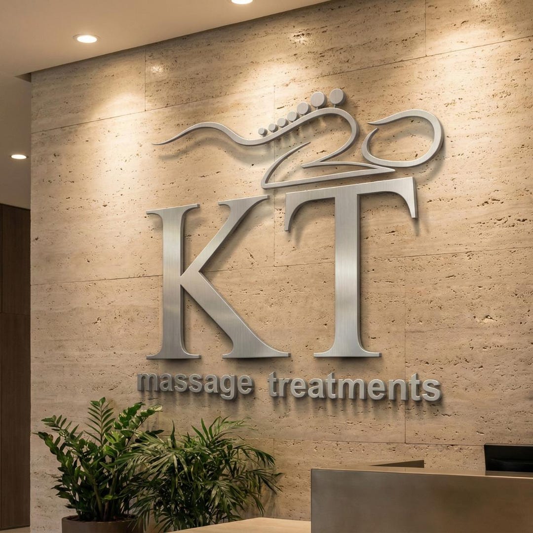 Laser Cut Raised Logo Sign Custom Metal Business Sign | Office Wall ...
