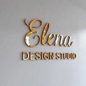 Custom Laser Cut Metal Acrylic Business Sign | 3D Office Logo Wall Sign ...