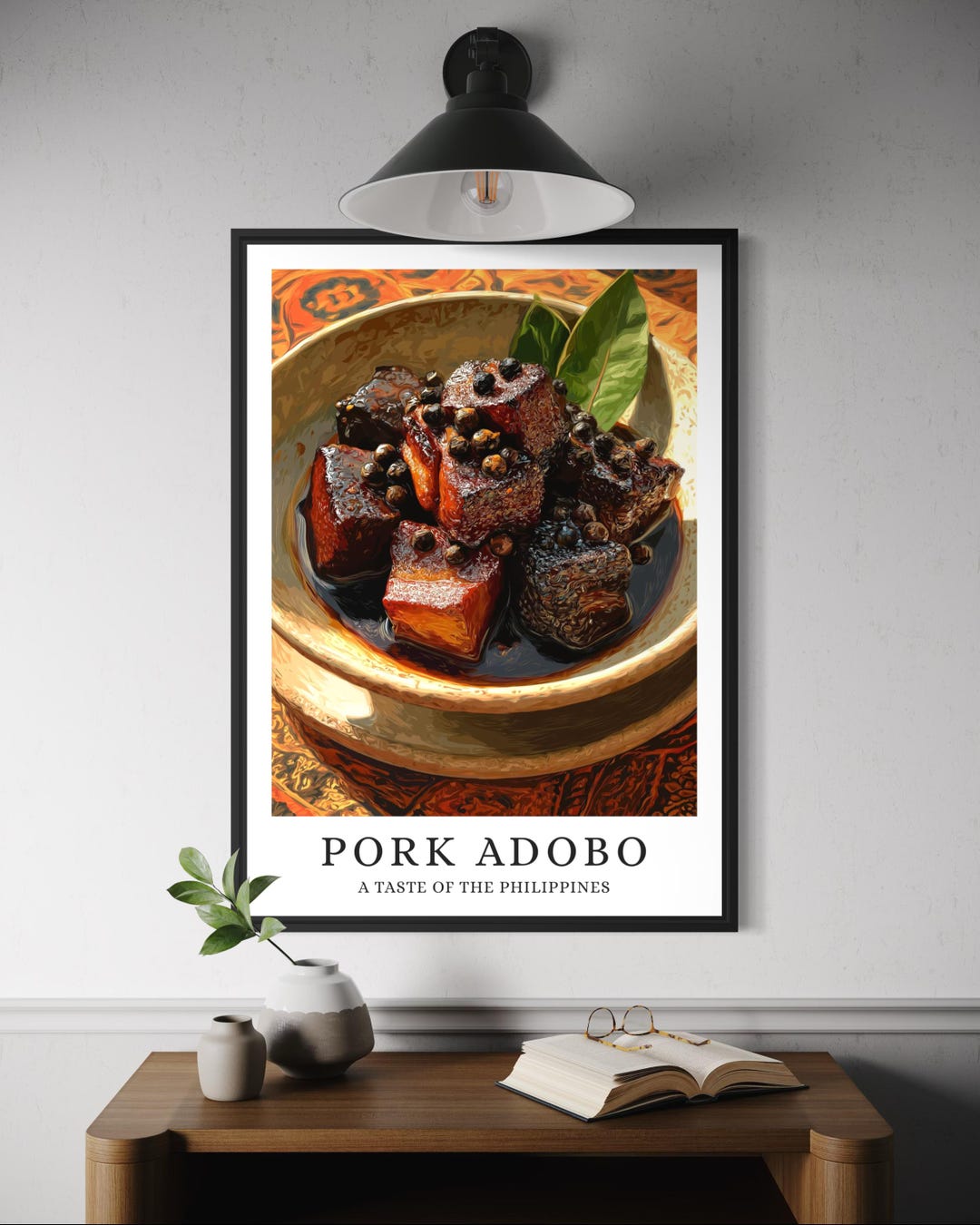 Pork Adobo Filipino Food Art Print – Philippines Cuisine Illustration ...