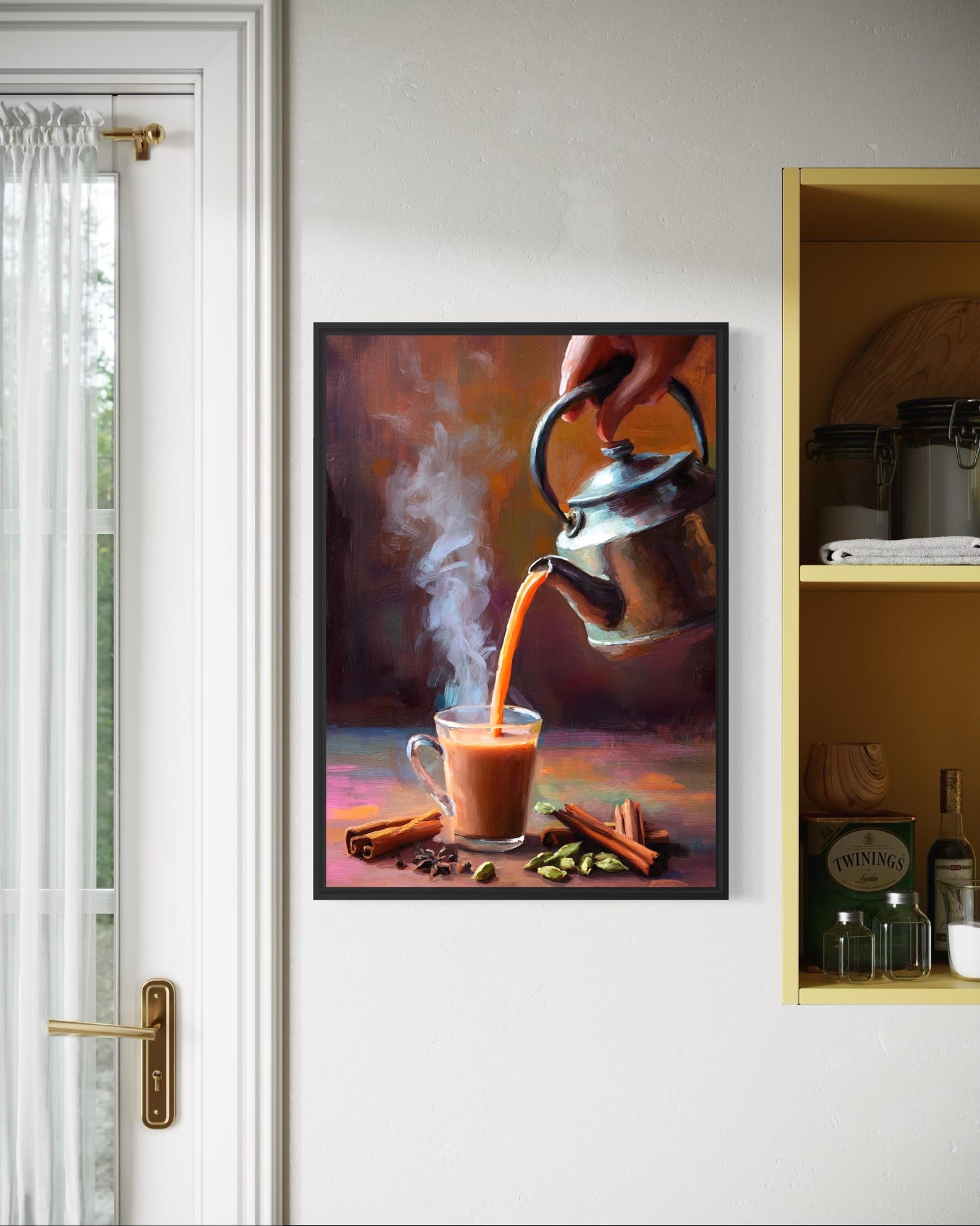 Masala Chai Poster – Indian Tea Wall Art, Painterly Food Illustration ...