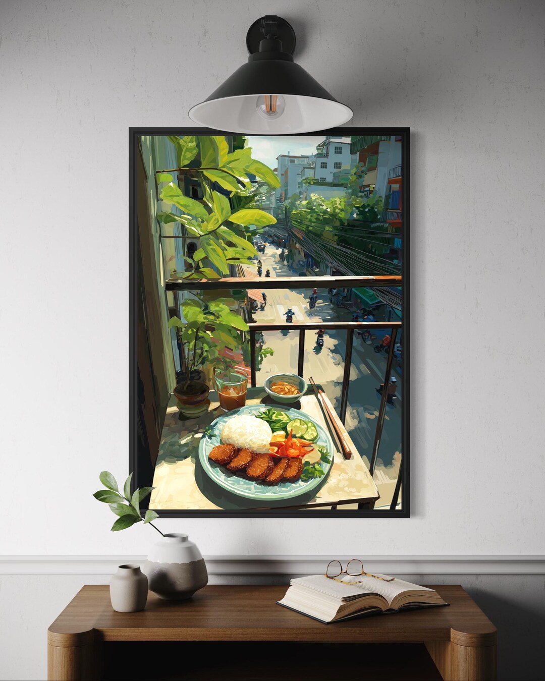 Com Tam Saigon Food Art Painterly Print – Vietnamese Broken Rice Meal ...