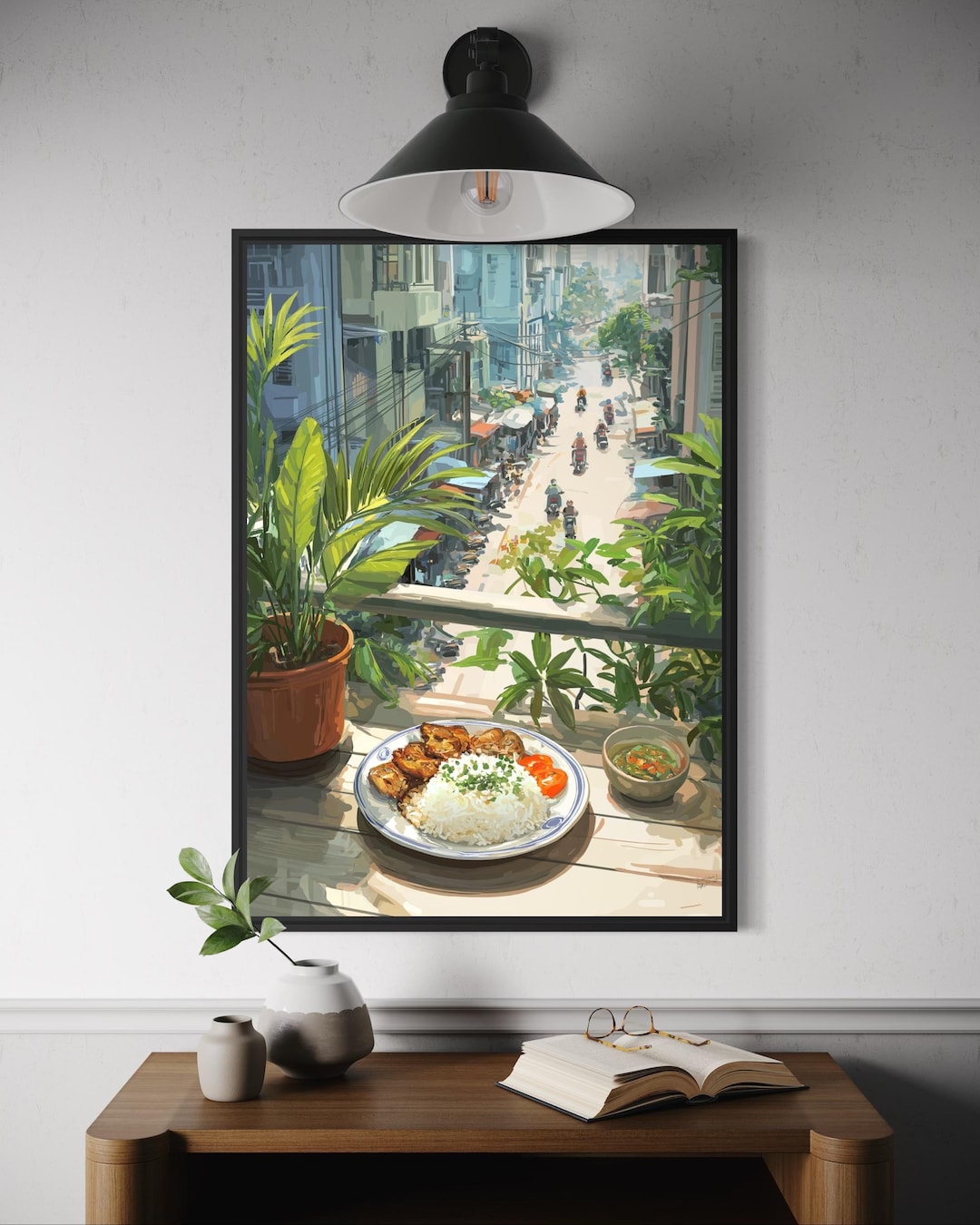 Com Tam Saigon Food Art Painterly Print – Vietnamese Broken Rice Meal ...