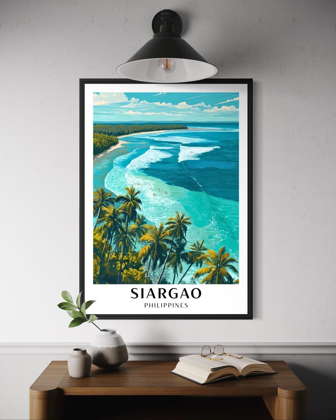 Siargao Poster - Philippines Travel Print, Tropical Beach Wall Art ...