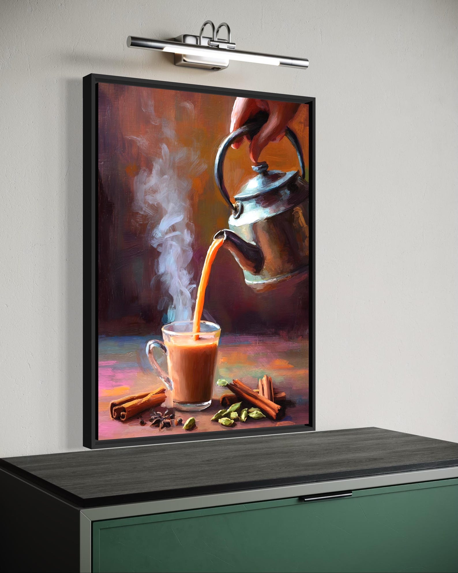 Masala Chai Poster – Indian Tea Wall Art, Painterly Food Illustration ...