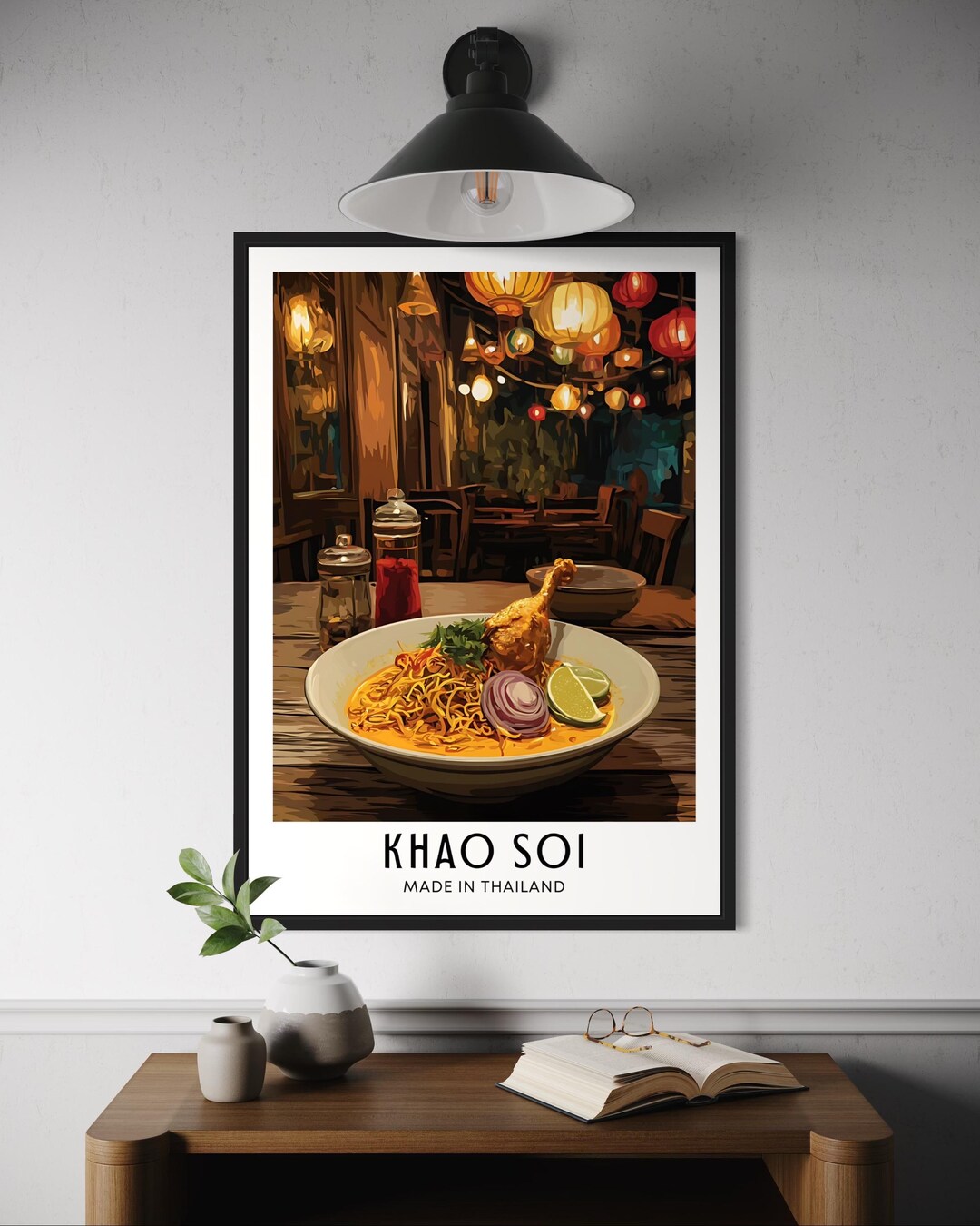 Khao Soi Thai Curry Noodle Soup Poster - Northern Thailand Food Art ...