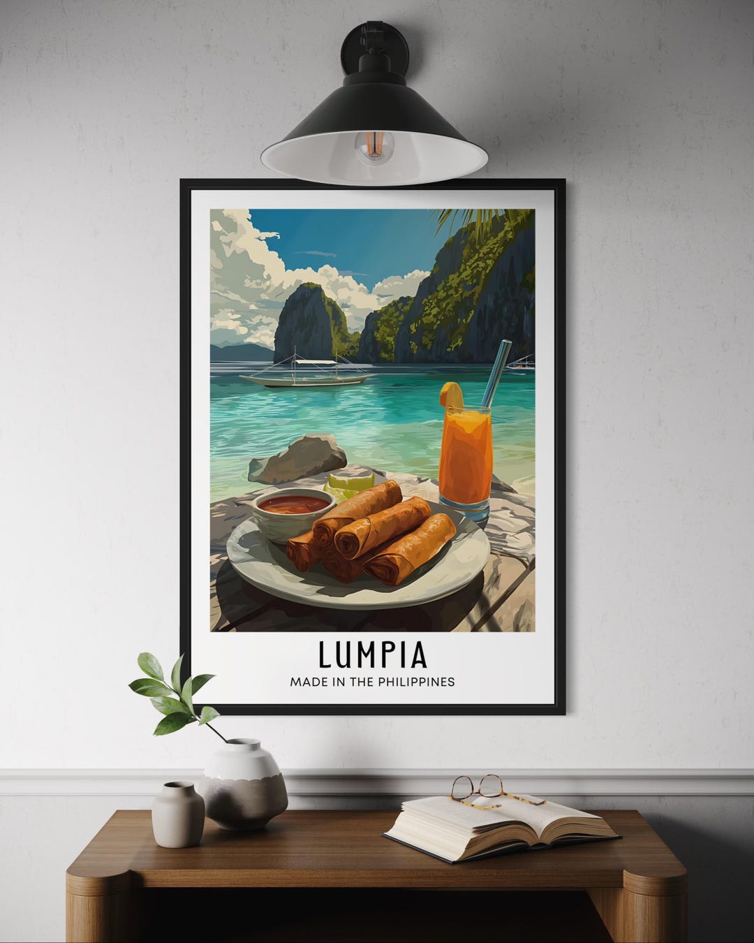 Lumpia Filipino Snack Poster - Crispy Spring Roll Wall Art, El Nido ...