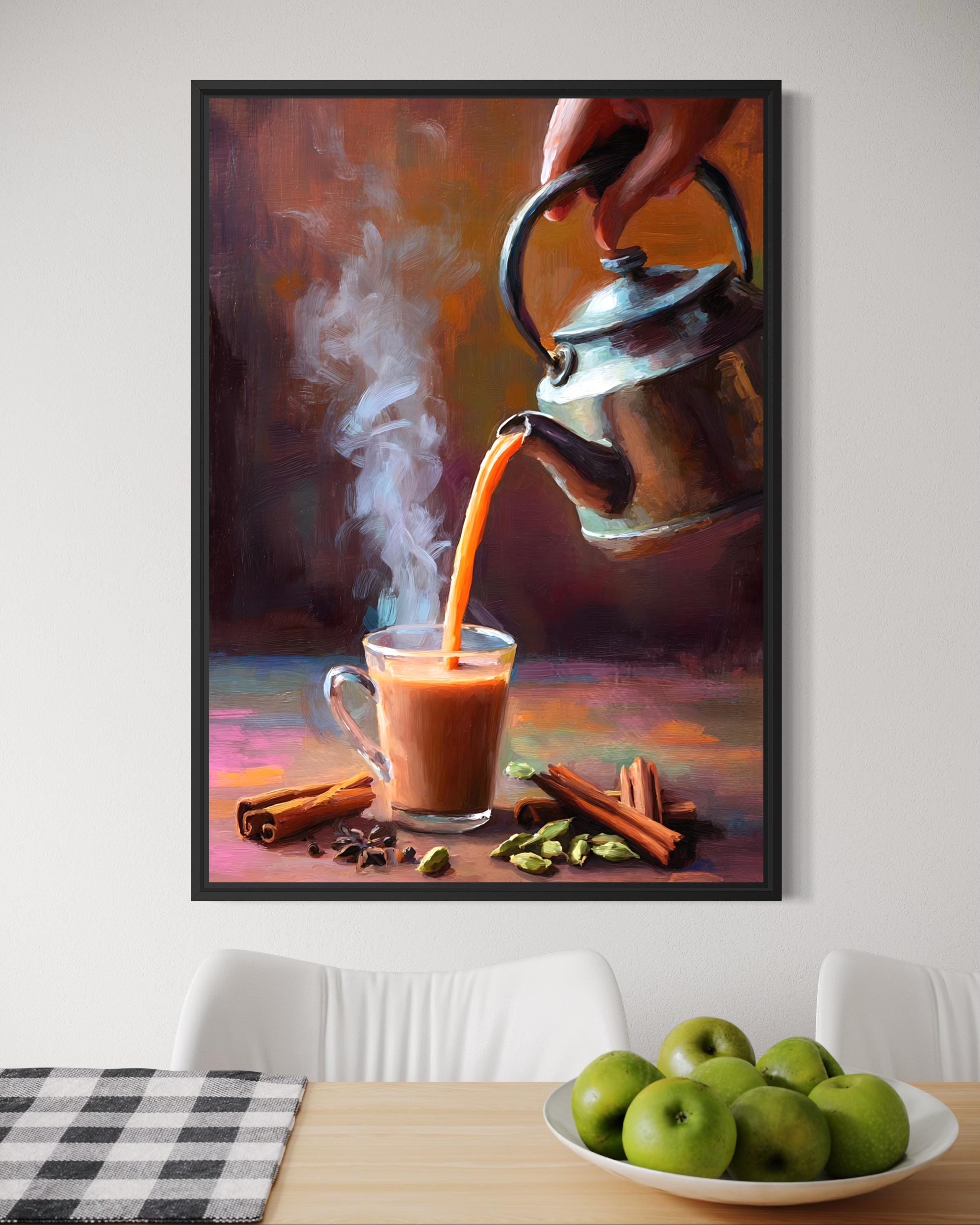 Masala Chai Poster – Indian Tea Wall Art, Painterly Food Illustration ...