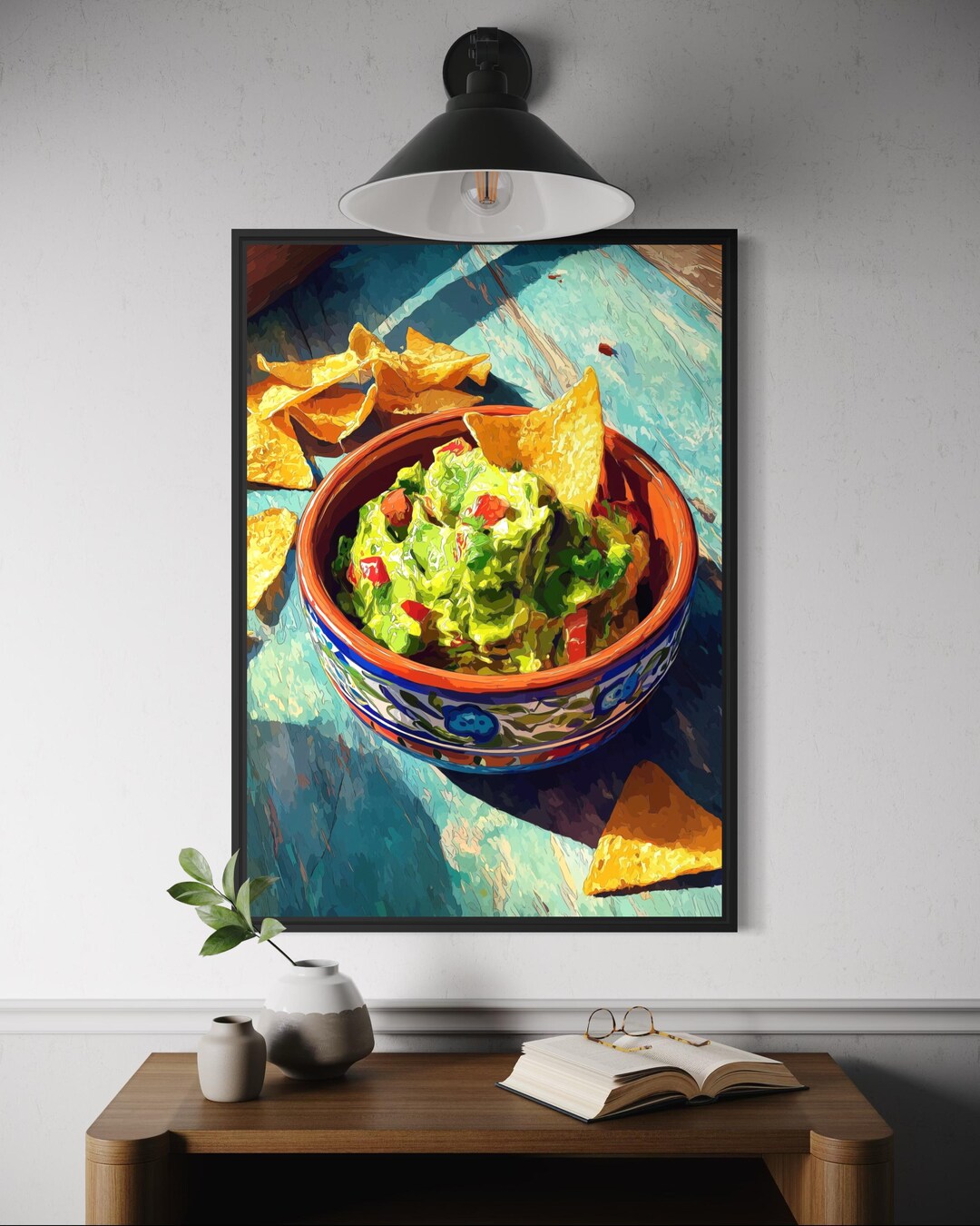 Guacamole Wall Art - Mexican Kitchen Decor, Avocado Dip Food, Talavera ...
