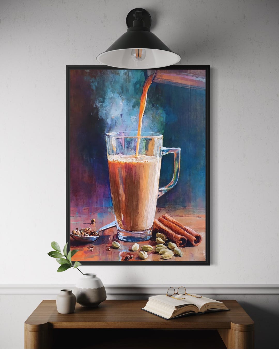 Masala Chai Poster – Indian Tea Wall Art, Painterly Food Illustration ...