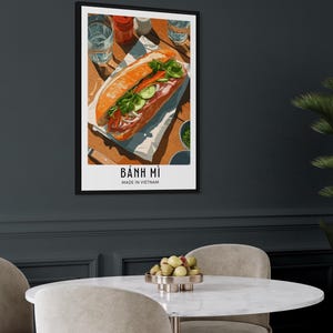Banh Mi Vietnamese Food Poster - Vietnamese Sandwich Wall Art, Home ...