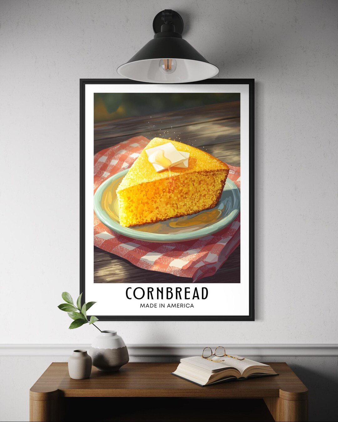 Cornbread Wall Art – America Southern Comfort Food Illustration ...