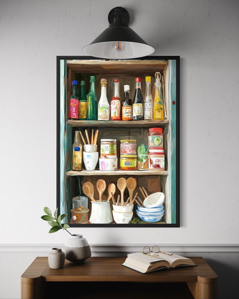 Thai Pantry Shelf Poster - Thailand Kitchen Wall Art, Asia Food Decor ...