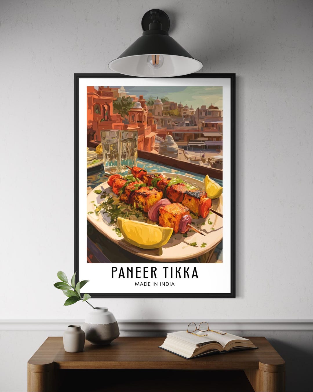 Paneer Tikka Indian Food Poster - Grilled Cheese Skewer Wall Art ...