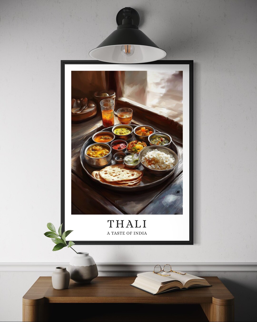 Indian Thali Poster – India Curry Platter Print, India Food ...
