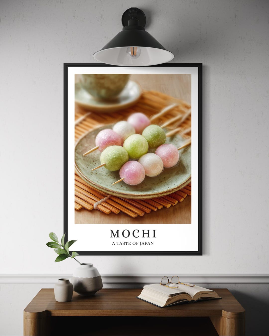Japanese Mochi Poster - Kawaii Food Wall Art, Japan Dessert Print ...