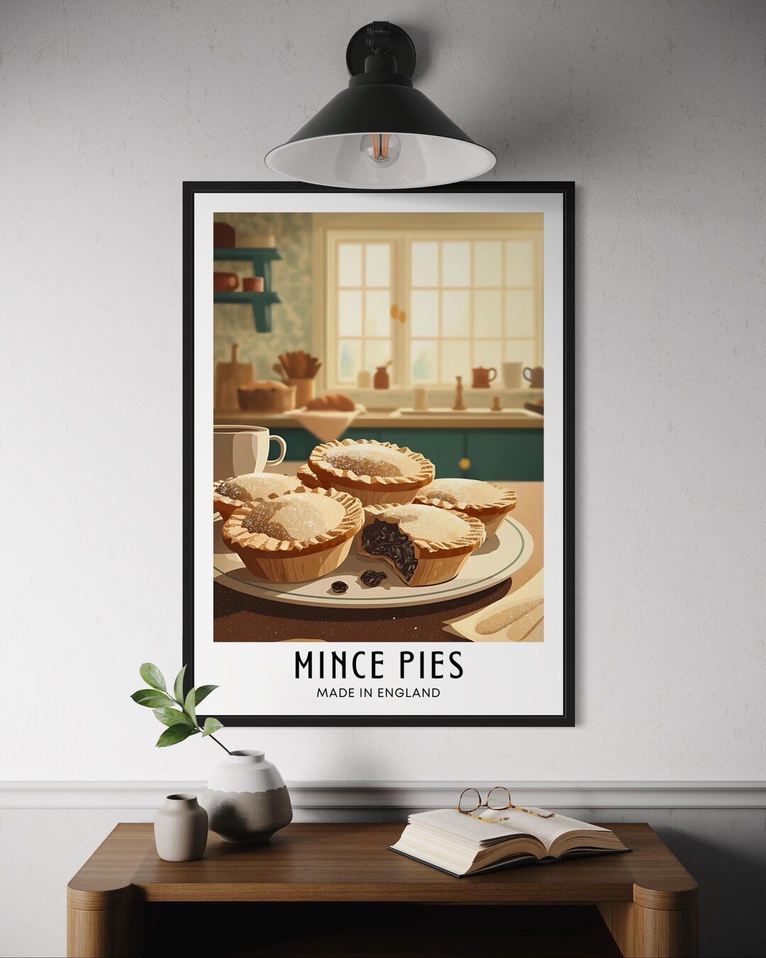 Mince Pies Poster - Traditional British Christmas Dessert Wall Art ...