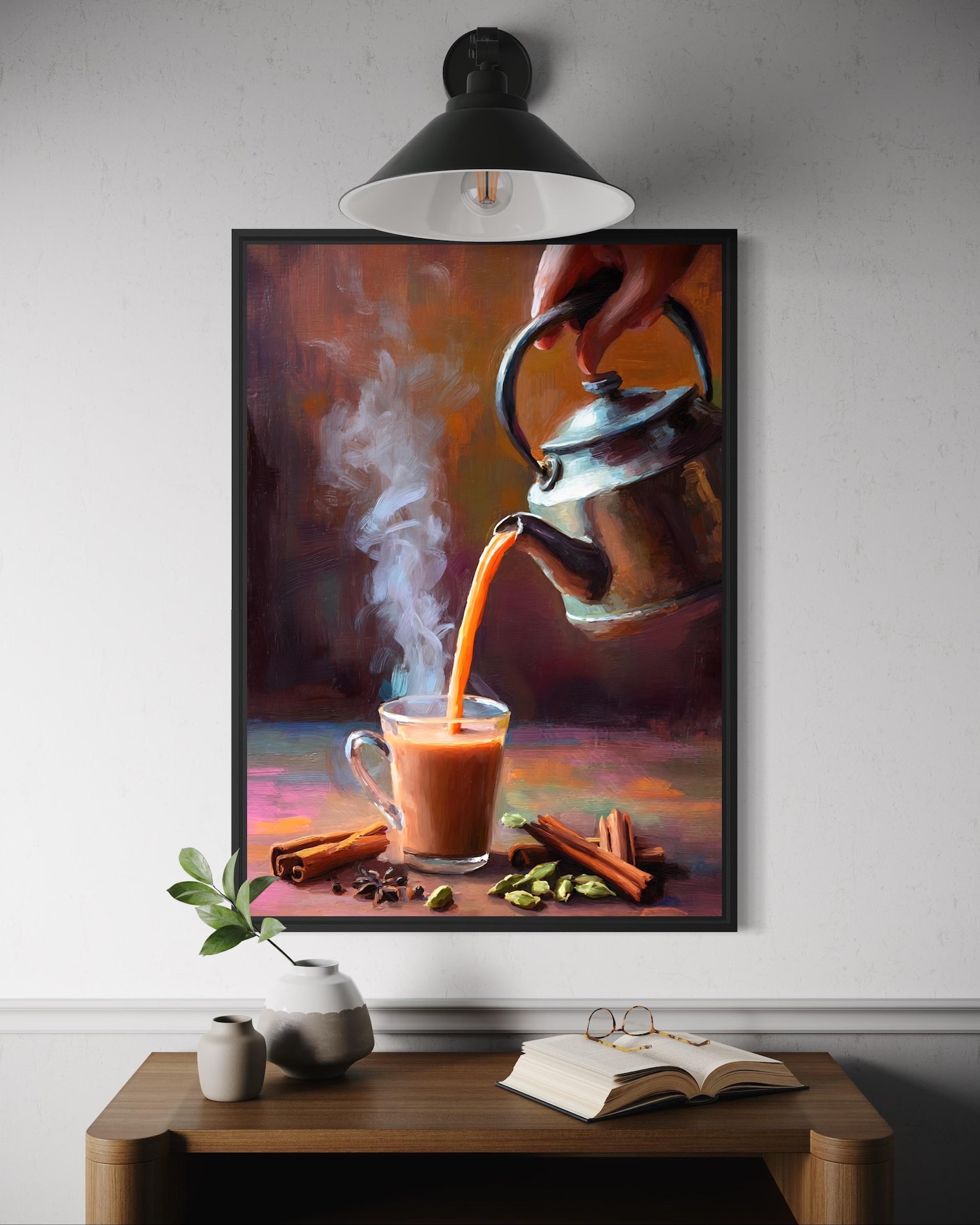 Masala Chai Poster – Indian Tea Wall Art, Painterly Food Illustration ...