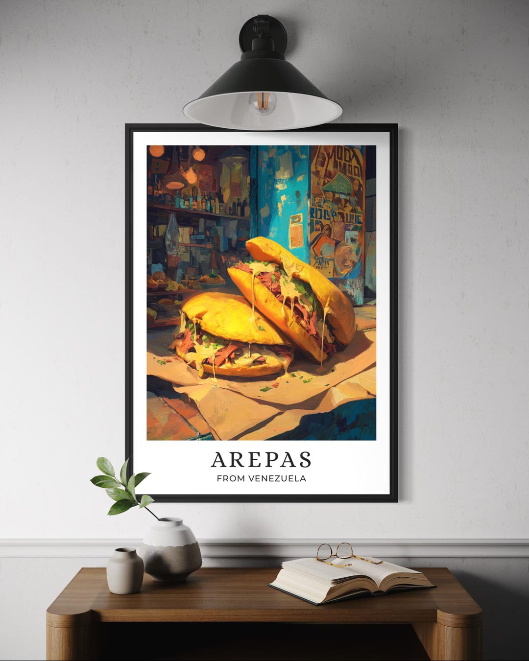 Venezuela Arepas Poster – Painterly Food Art, Kitchen Decor, Venezuelan ...