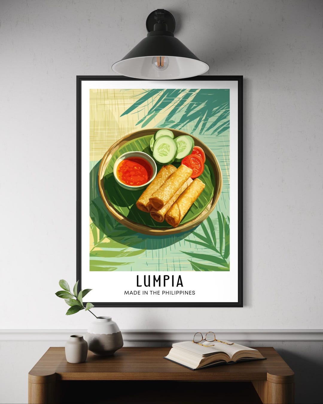 Lumpia Filipino Food Poster - Spring Roll Wall Art, Southeast Asia ...