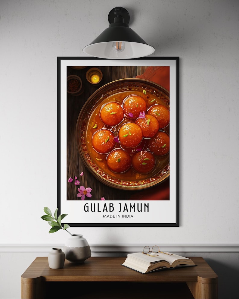 Gulab Jamun Poster - Indian Dessert Wall Art, South Asia Print, India ...