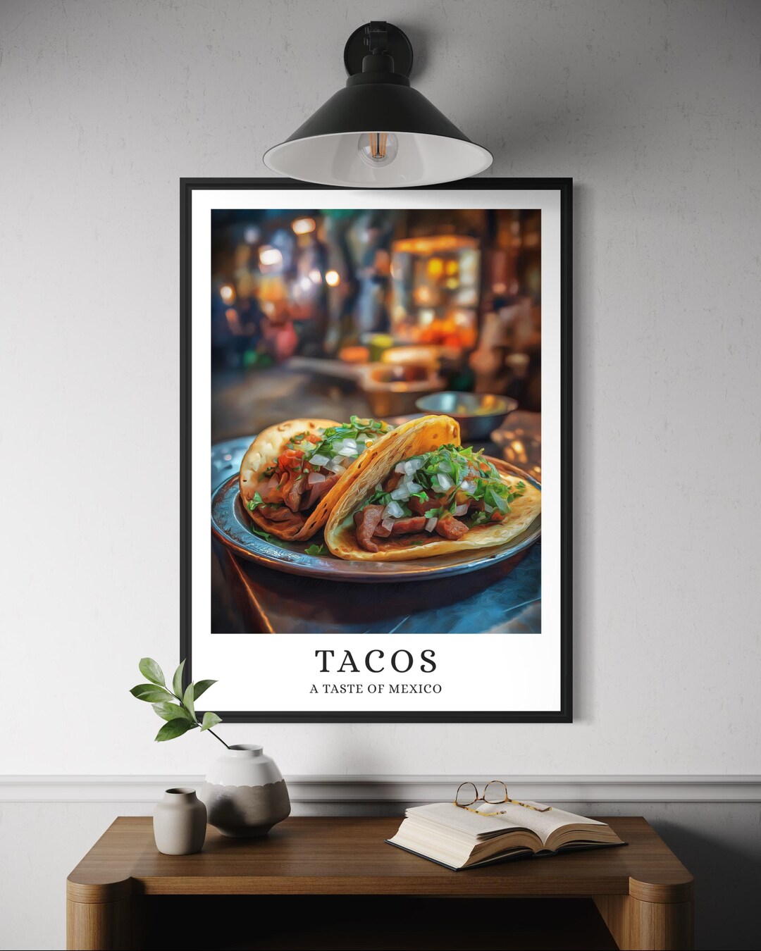 Mexican Taco Poster - Mexico Street Food Art, Corn Tortilla, Latin ...