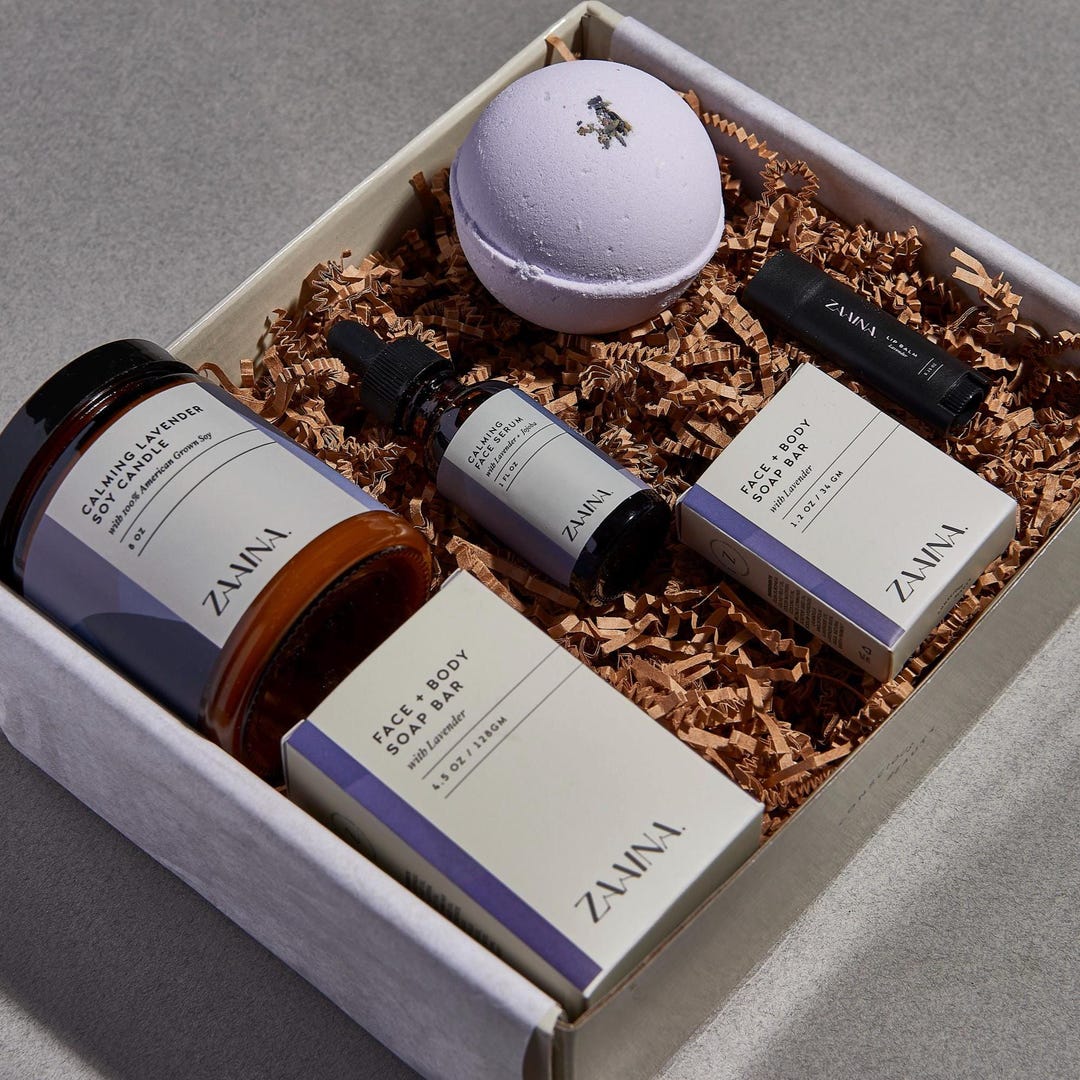 Lavender Spa Bridal Gift Set, Lavender Bath Set for Bridal Shower ...