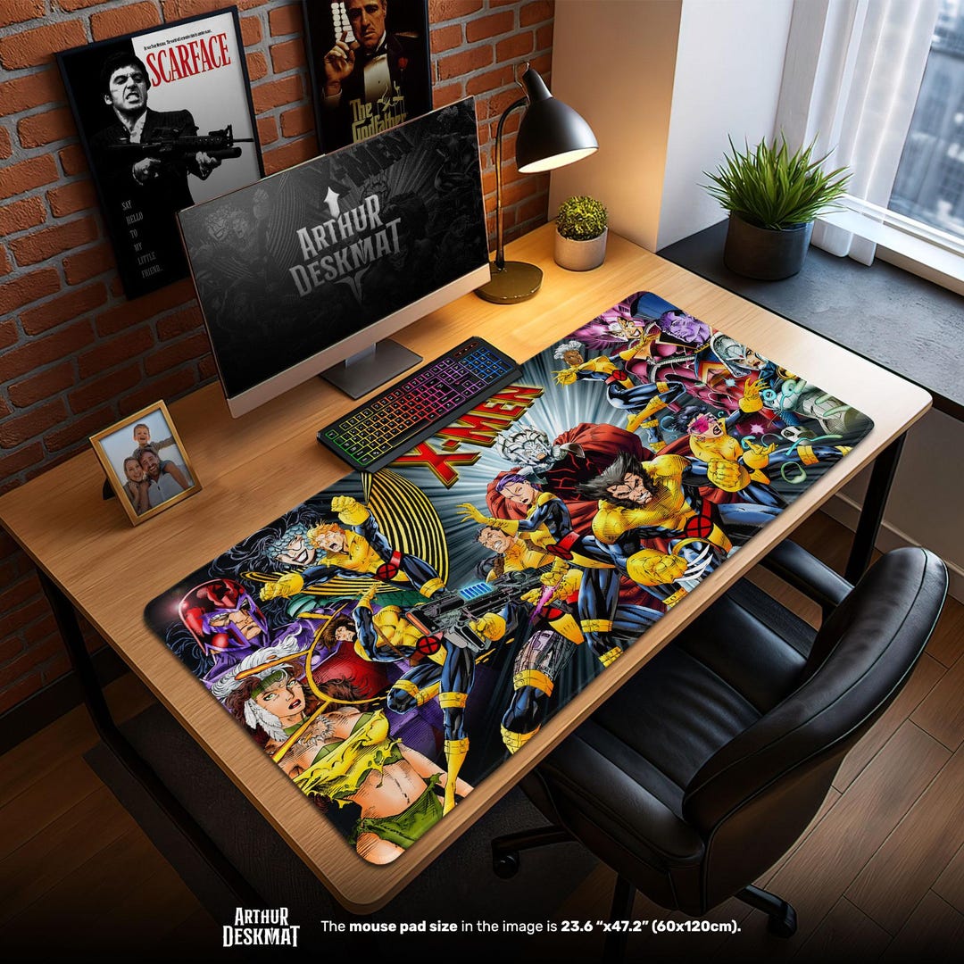 X-men Marvel Mouse Pad - Wolverine, Cyclops & Storm Comic Desk Mat ...